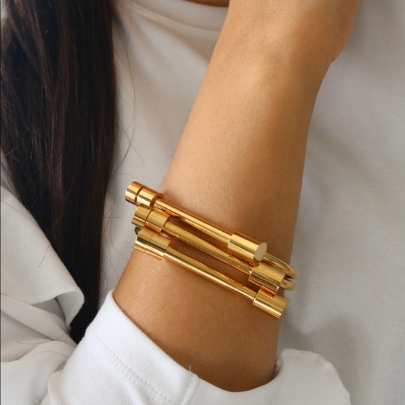 Jewelry | Gold Plated Shackle Cuff | Poshmark